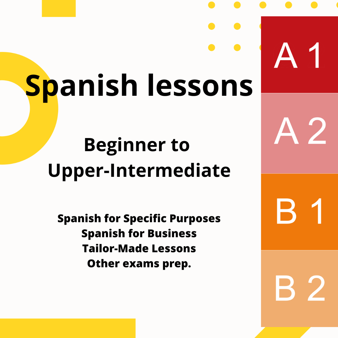 Special Spanish Lessons – A1 to B2 levels – Maria Spanish Tutor
